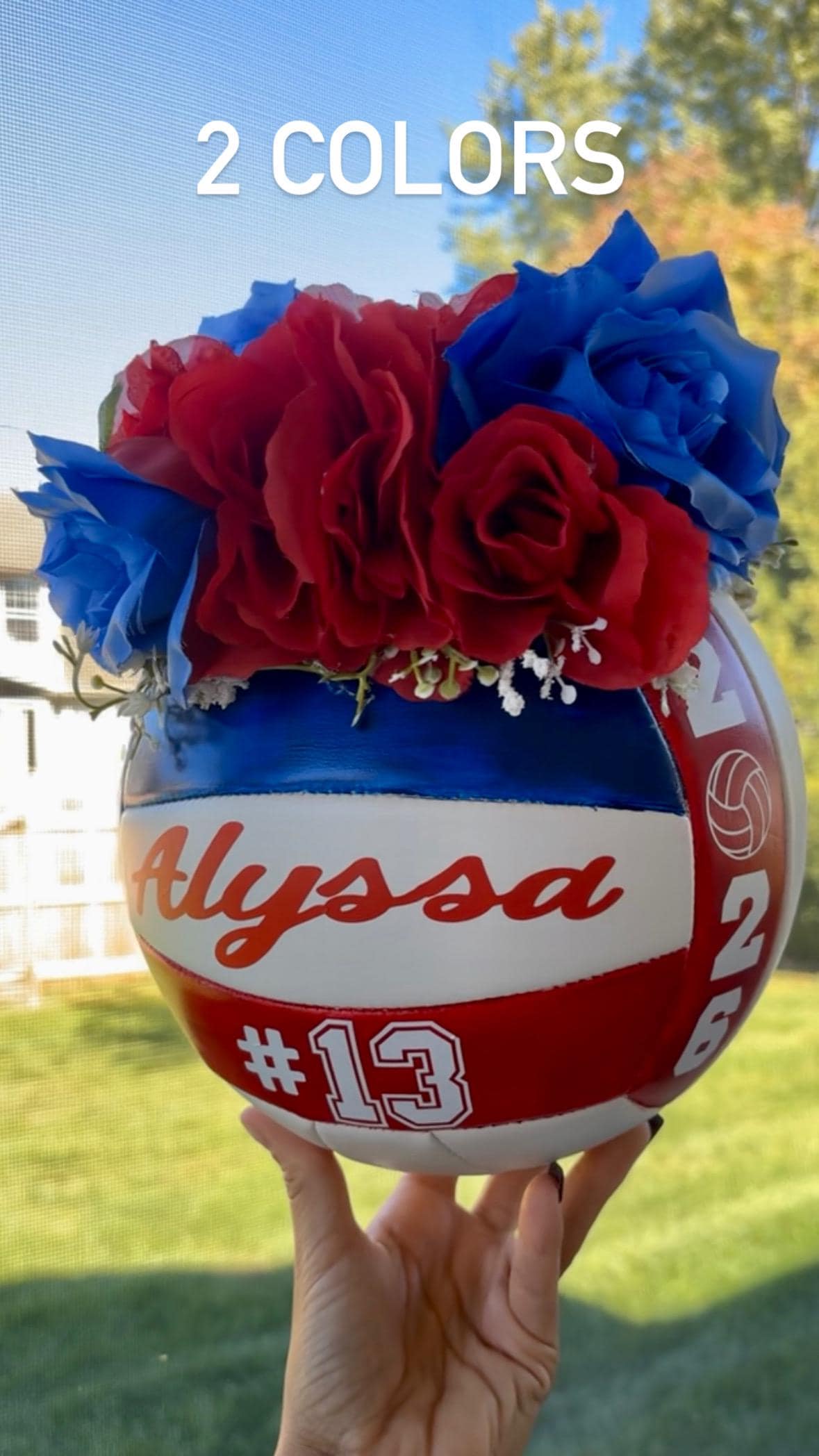 Custom Senior Night Volleyball Flower Arrangement | Personalized Team ...