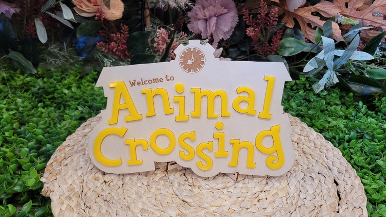 Video Game Animal Crossing Display Sign - Etsy