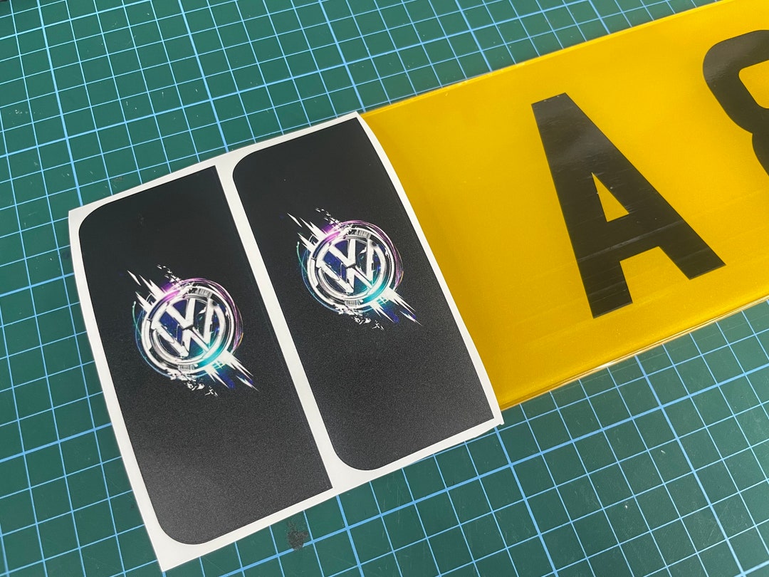 Volkswagen Number Plate Badges Pair Adhesive Stick On - Etsy UK