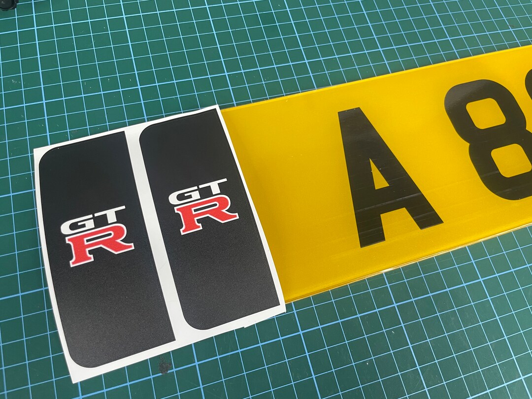 Nissan GTR Number Plate Badges Pair Adhesive Stick On - Etsy
