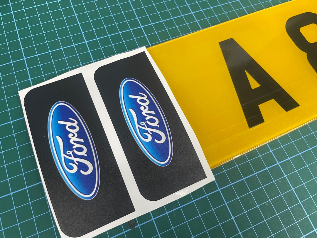 Ford Number Plate Badges Pair Adhesive Stick On - Etsy UK