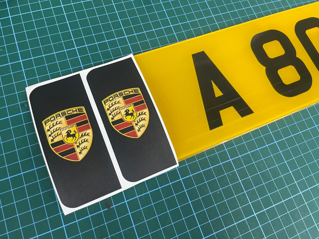 Porsche Number Plate Badges Pair Adhesive Stick On - Etsy
