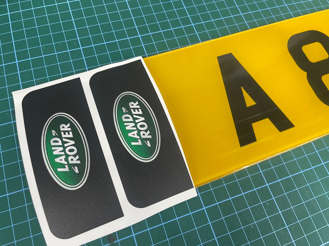 Land Rover Number Plate Badges Pair Adhesive Stick On - Etsy UK
