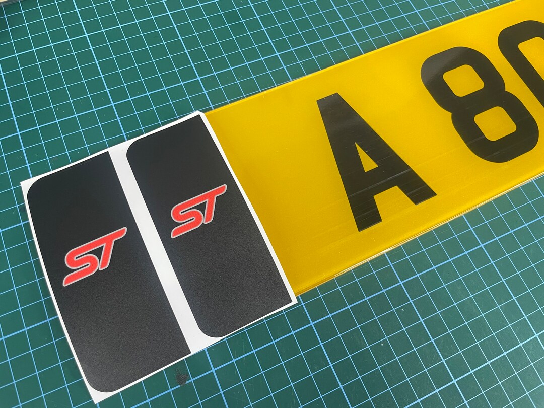 Ford ST Number Plate Badges Pair Adhesive Stick On - Etsy