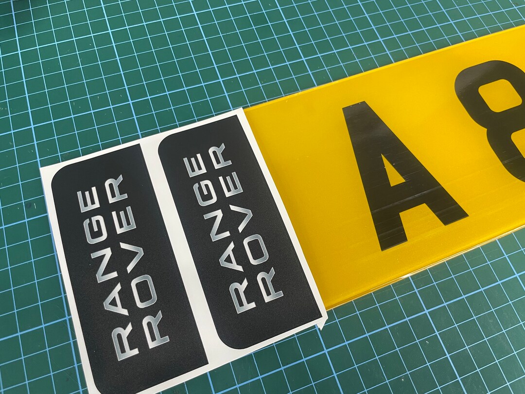 Range Rover Number Plate Badges Pair Adhesive Stick On - Etsy UK