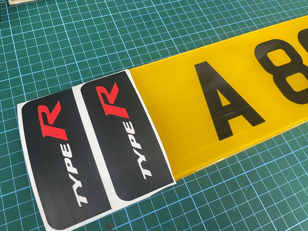 Honda Type R Number Plate Badges Pair Adhesive Stick On - Etsy