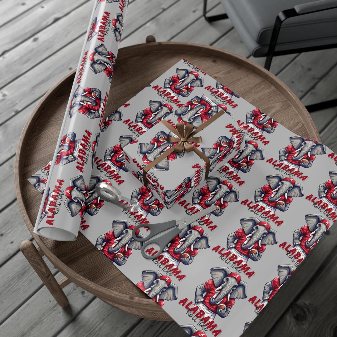 Gift Wrap Paper, Alabama Crimson Tide Wrapping Paper, Roll Wrap ...