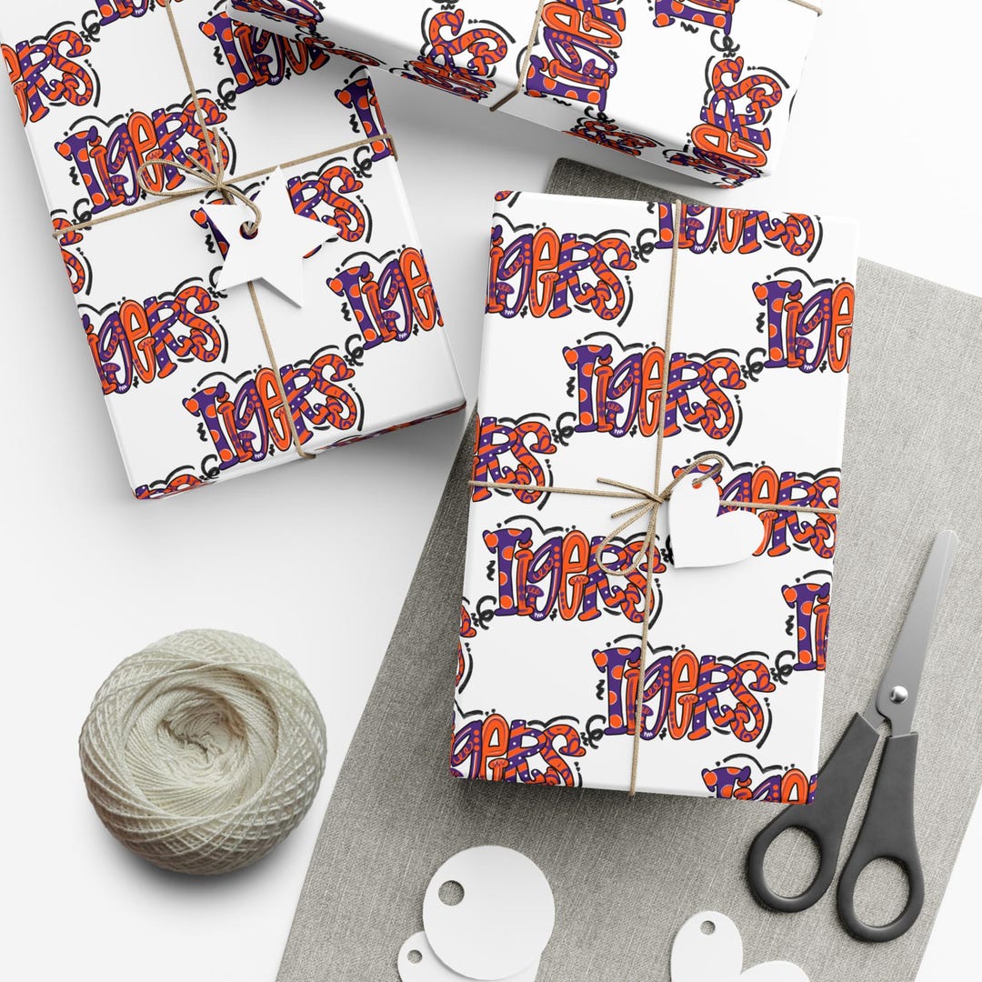 Gift Wrap Papers, Clemson Tigers Football College, Wrapping Paper Roll ...