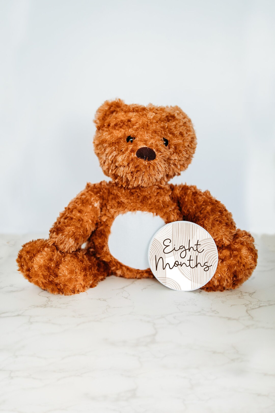 Bear Neutral Monthly Milestone Stuffed Animal, Baby Milestone ...