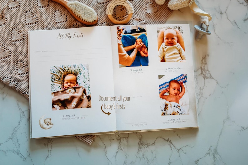Baby Memory Book & Baby Photo Album, Baby Shower Gift, Gender Neutral ...