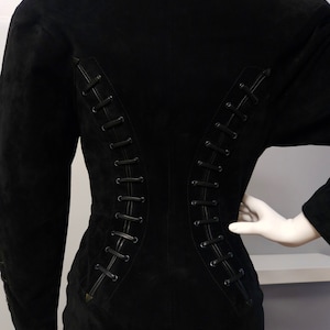 80s Vintage Genuine Leather Suede Goth Bodycon Dress XXS - Etsy Canada