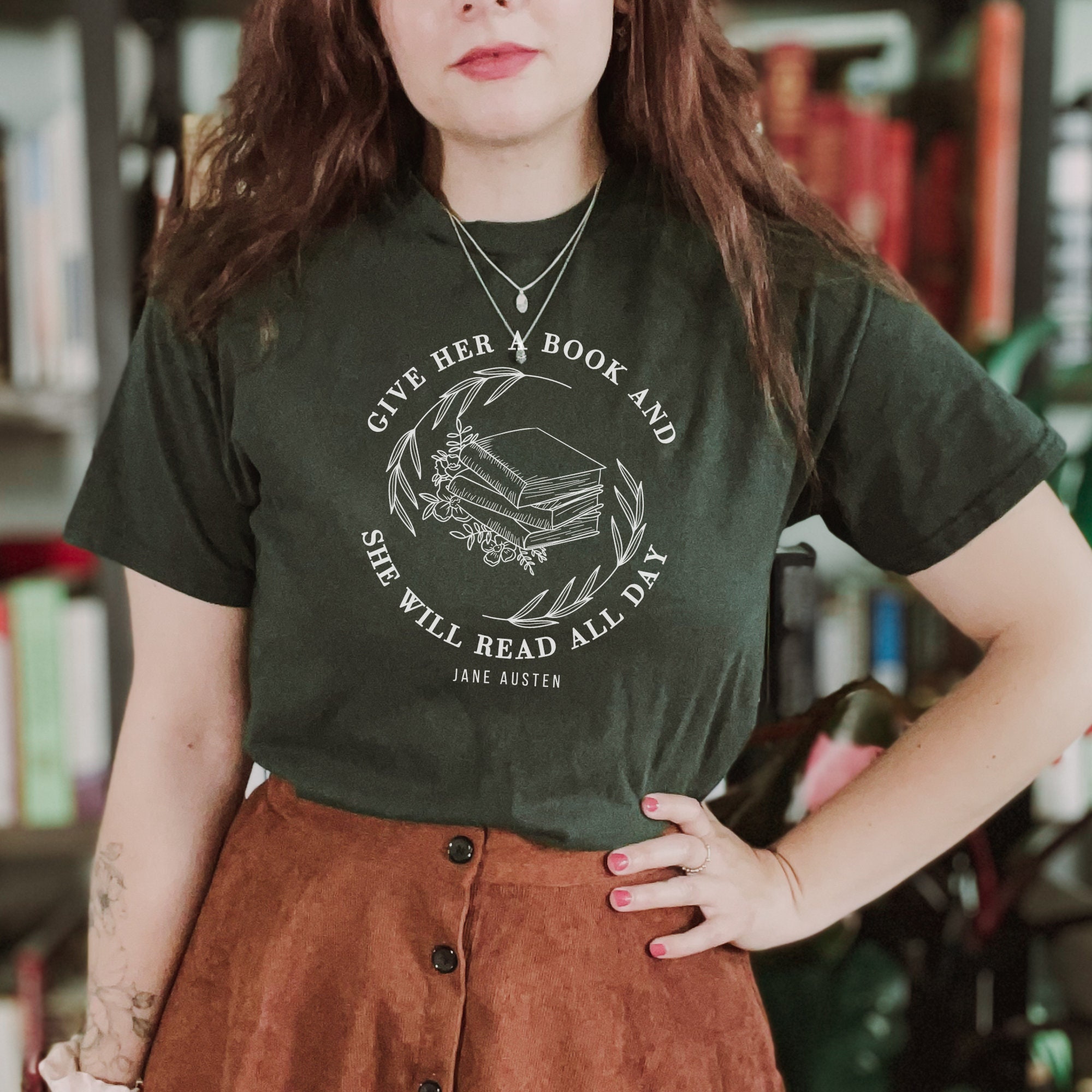 Jane Austen Shirt Jane Austen Bookish Shirt Librarian Shirt Mystical ...