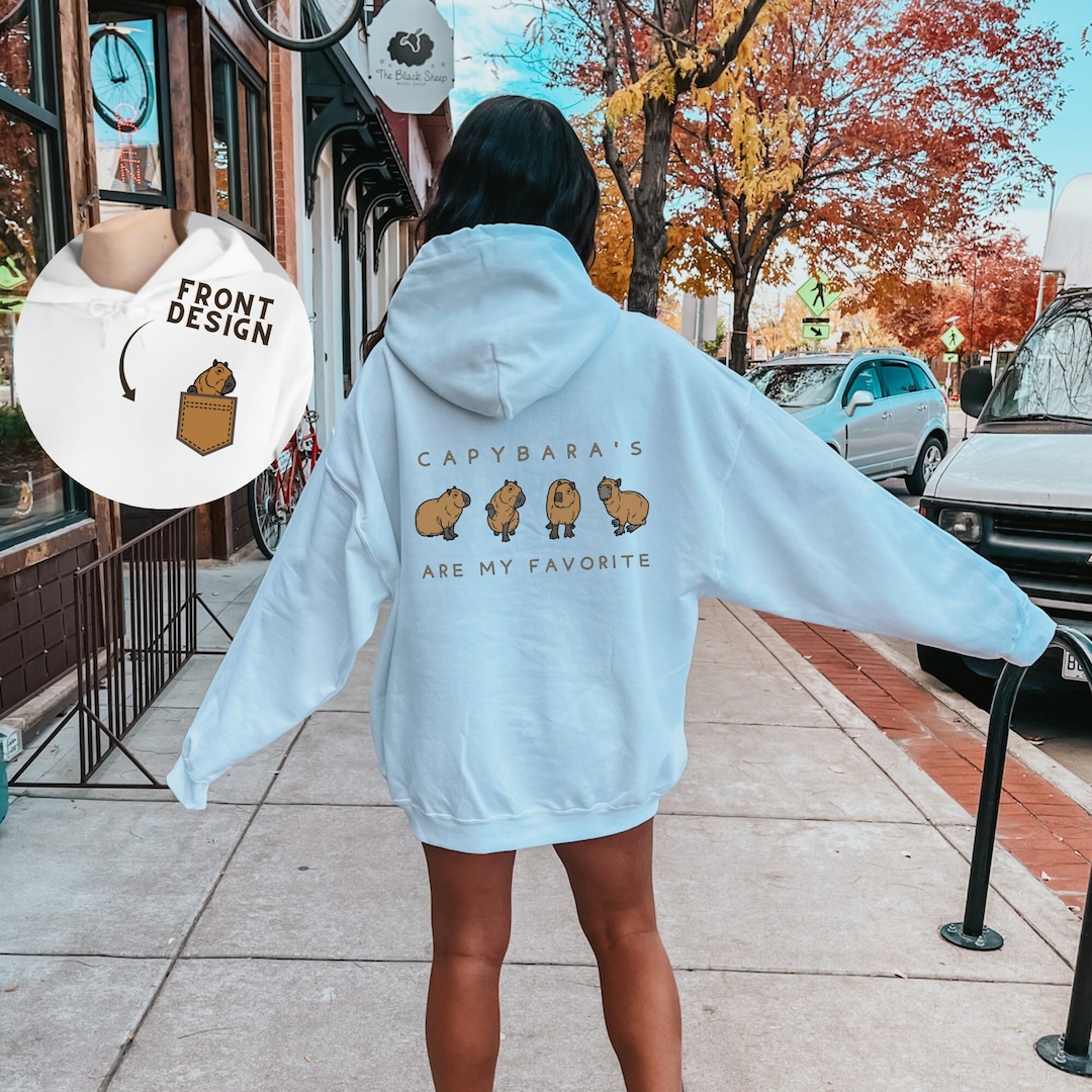 Capybara Hoodie Capybara Hoodie Capybara Animal Lover Hoodie Capybara ...