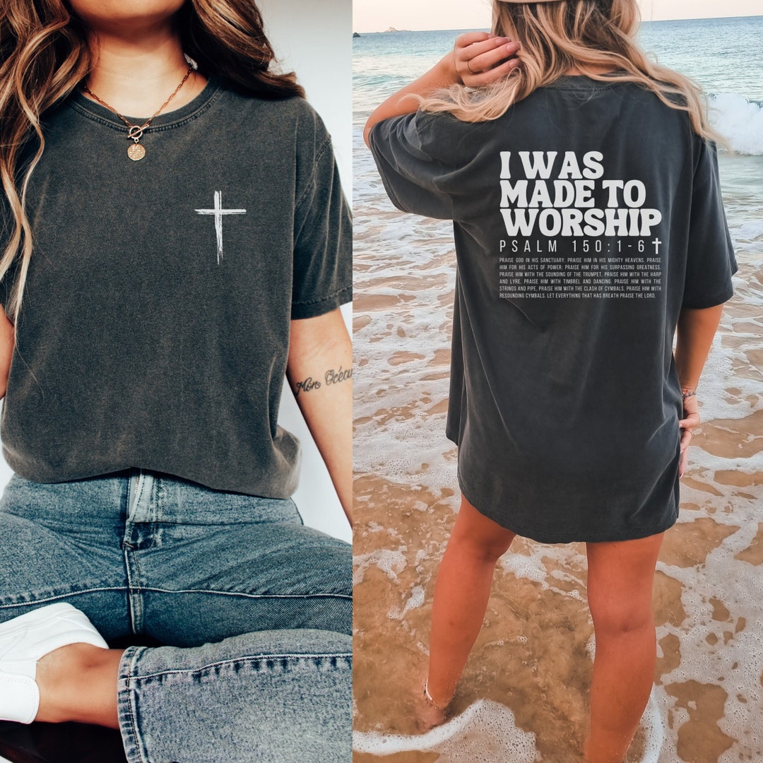 Made to Worship Psalm 150 Christian Merch Minimalist Christian Shirt ...