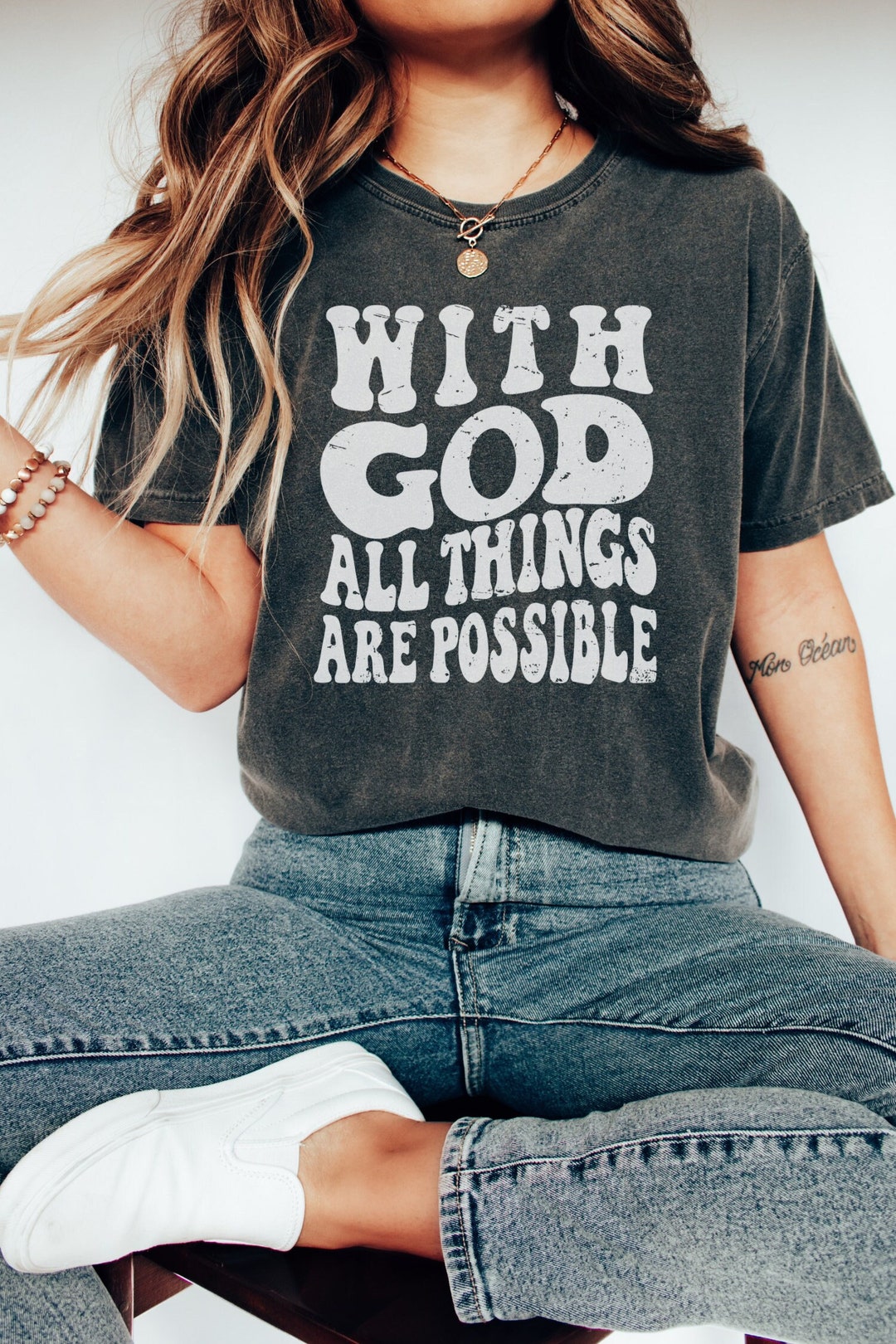 Christian Merch With God All Things Are Possible Jesus Freak Christian ...