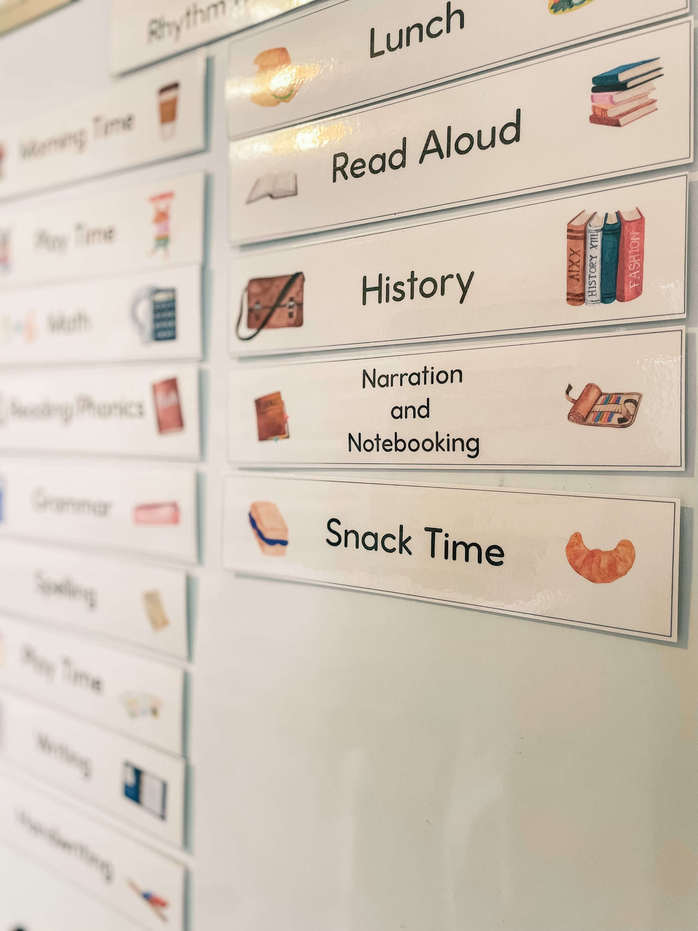 Homeschool Rhythm and Routine Visual Cards - Etsy