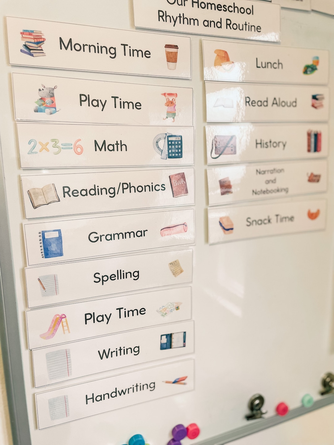 Homeschool Rhythm and Routine Visual Cards - Etsy