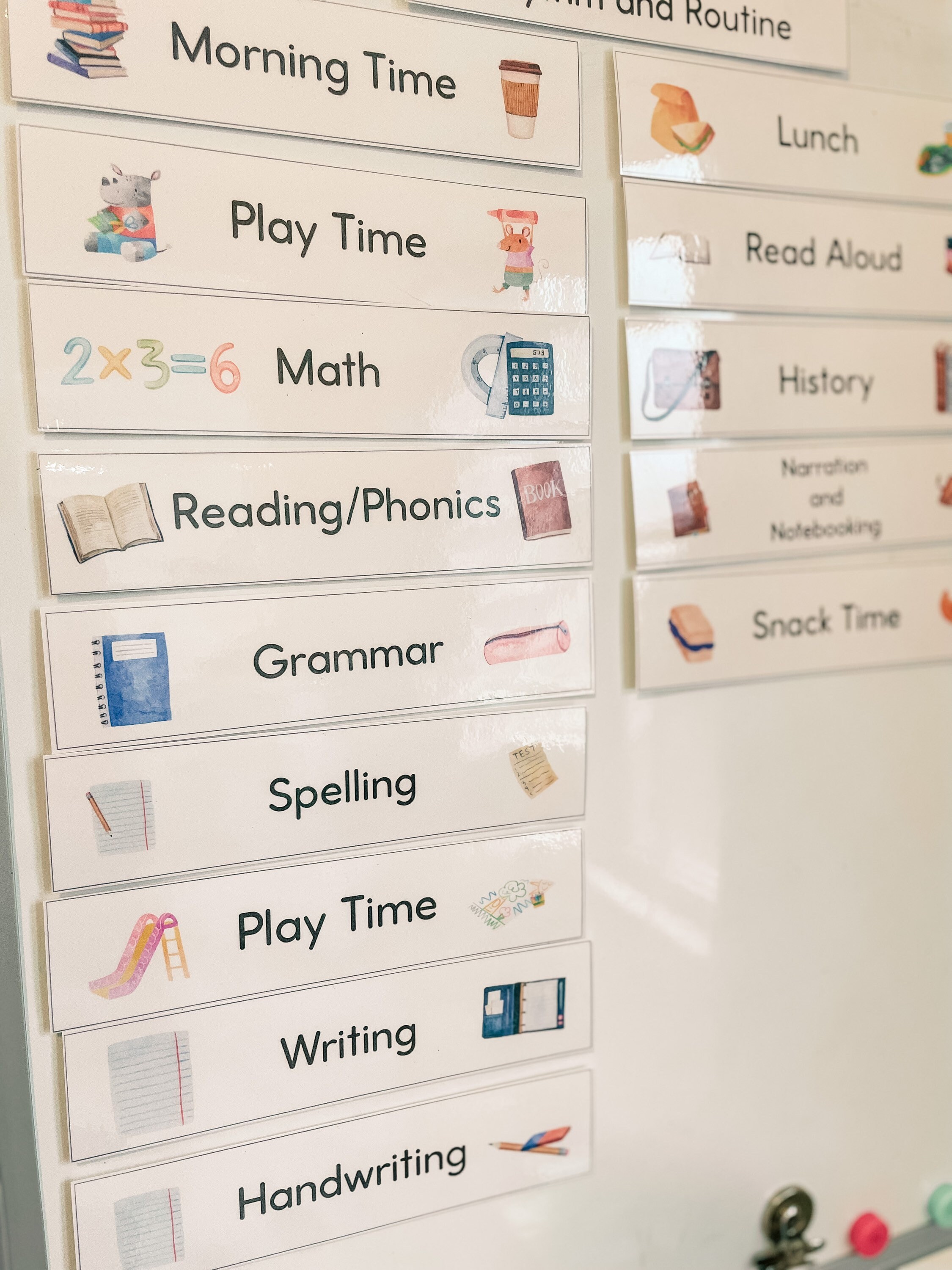 Homeschool Rhythm and Routine Visual Cards - Etsy