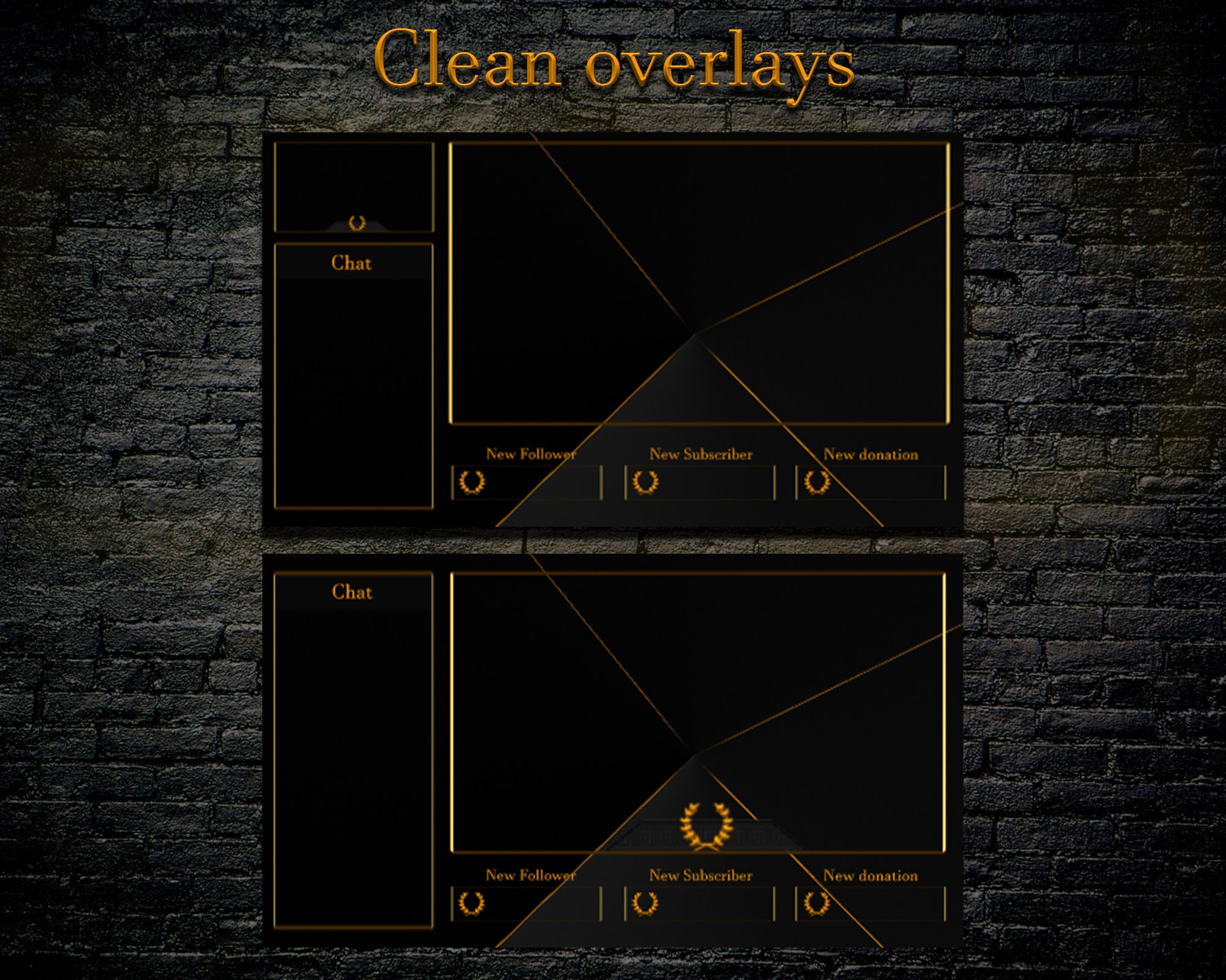 Golden Trace Overlay Pack for Streaming Clean Smooth - Etsy Canada