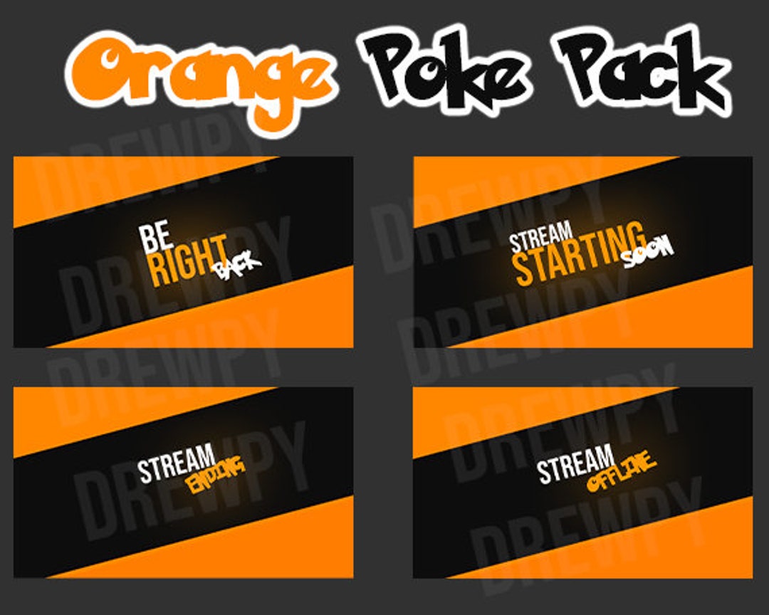 Bright Orange Animated Scenes Package for Streaming - Etsy