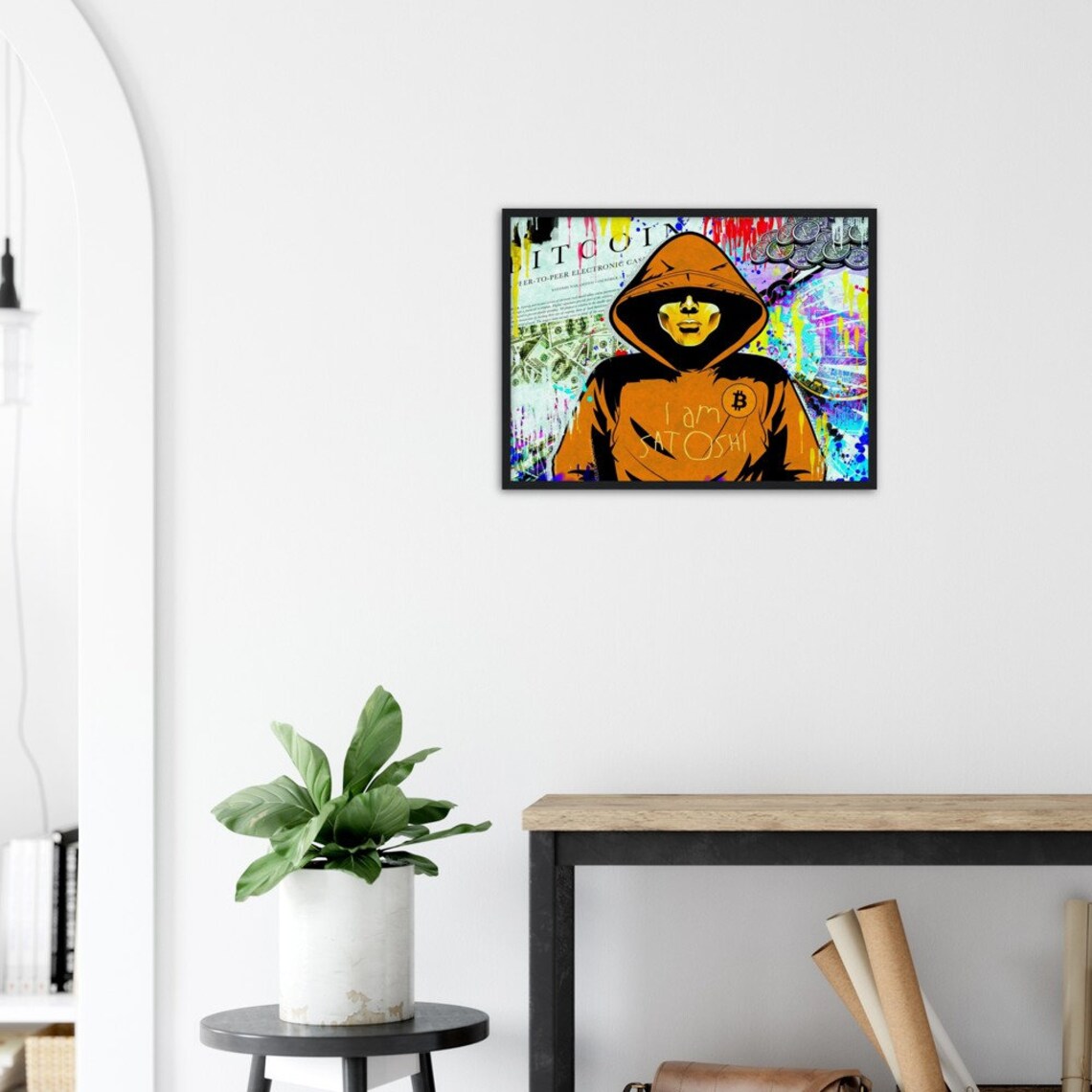 I AM SATOSHI - Poster Framed, Crypto Bitcoin Pop Art a Wall, Gift for ...