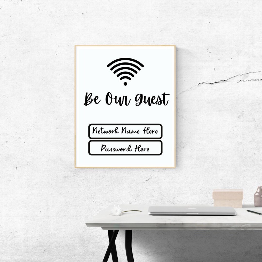 Be Our Guest WIFI Password Sign Printable, Wifi Sign, Wifi Sign ...