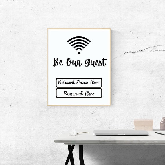 Be Our Guest WIFI Password Sign Printable Wifi Sign Wifi | Etsy