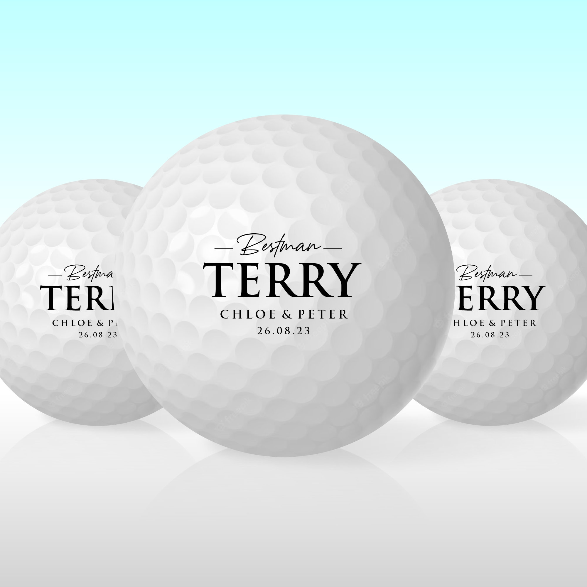 Custom Printed Golf Balls Groomsman, Bestman, Father's Day, Wedding ...