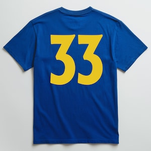 Fallout Vault 33 T-shirt Vault-tec 100% Cotton Unisex T-shirt Printed ...