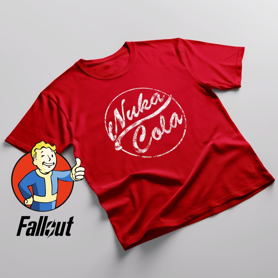 Fallout Nuka Cola T-shirt Vault-tec 100% Cotton Unisex T-shirt Printed ...