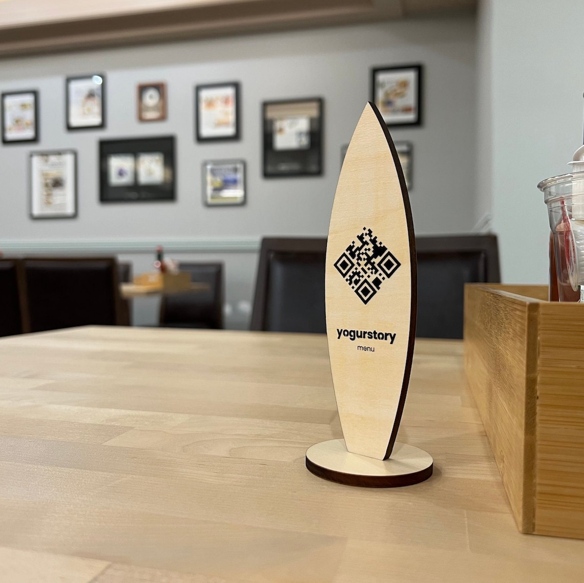 Surfboard Table Qr Code Sign | Centerpiece Decor | Restaurant Menu ...