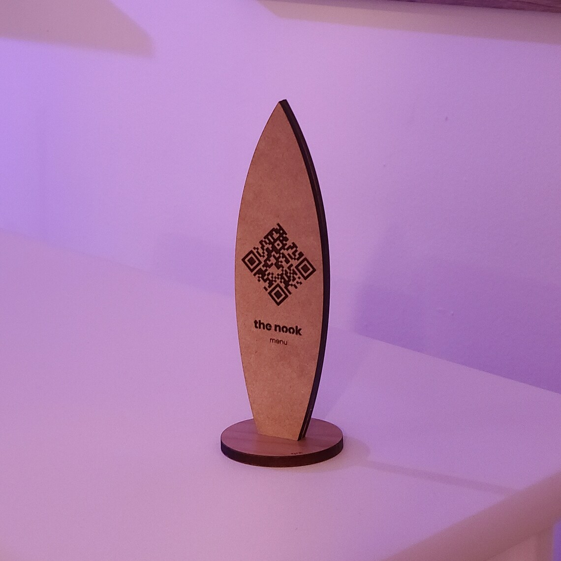 Surfboard Table Qr Code Sign | Centerpiece Decor | Restaurant Menu ...