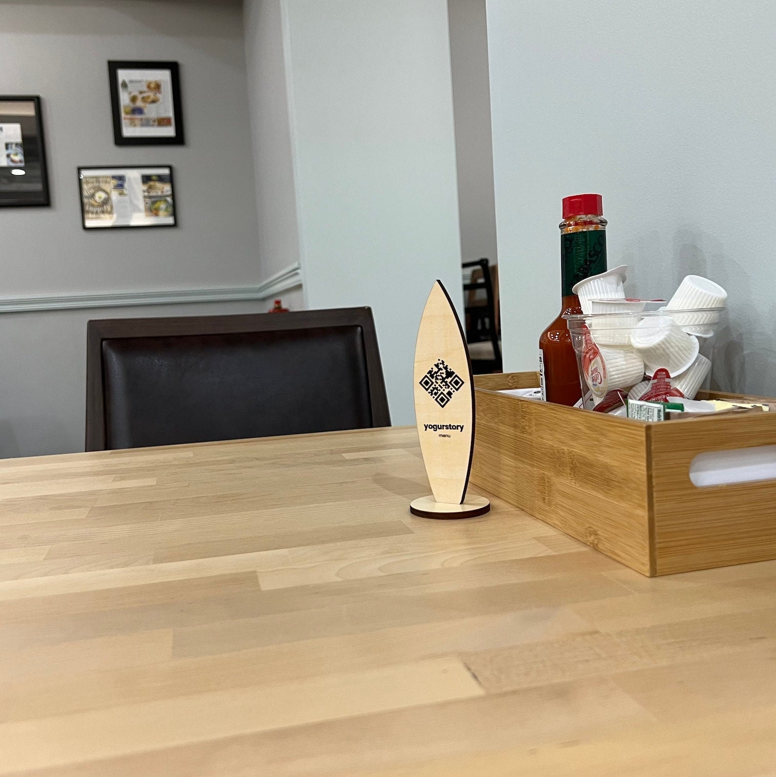 Surfboard Table Qr Code Sign | Centerpiece Decor | Restaurant Menu ...