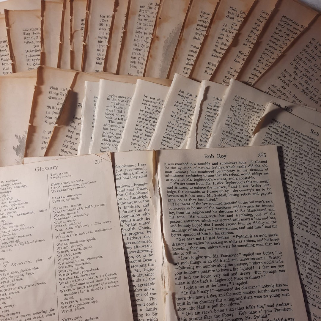 Lots of Real Dictionary and Old Book Pages-perfect for - Etsy