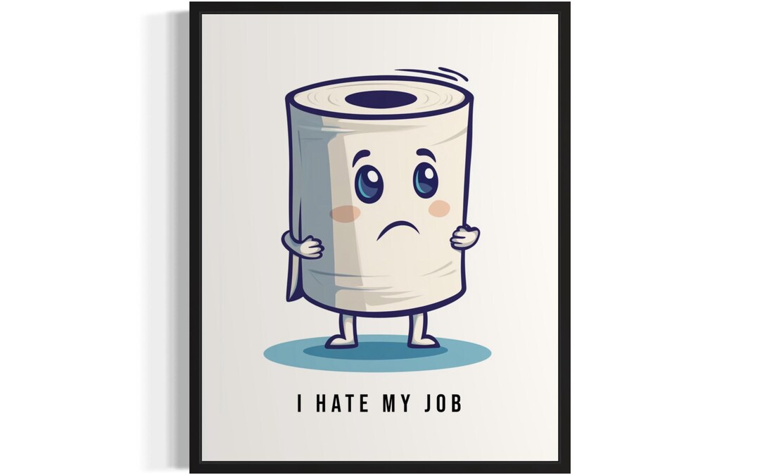 Toilet Paper Poster Art Print, Restroom Wall Art Painting Picture ...