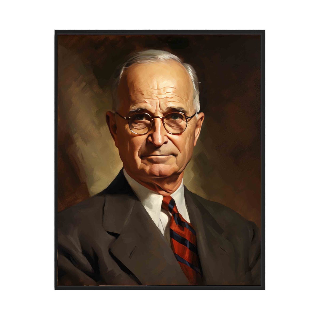 Harry S. Truman Poster Art Print, US President Wall Decor Painting ...