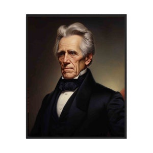 Andrew Jackson Poster Art Print, US President Wall Decor Painting ...
