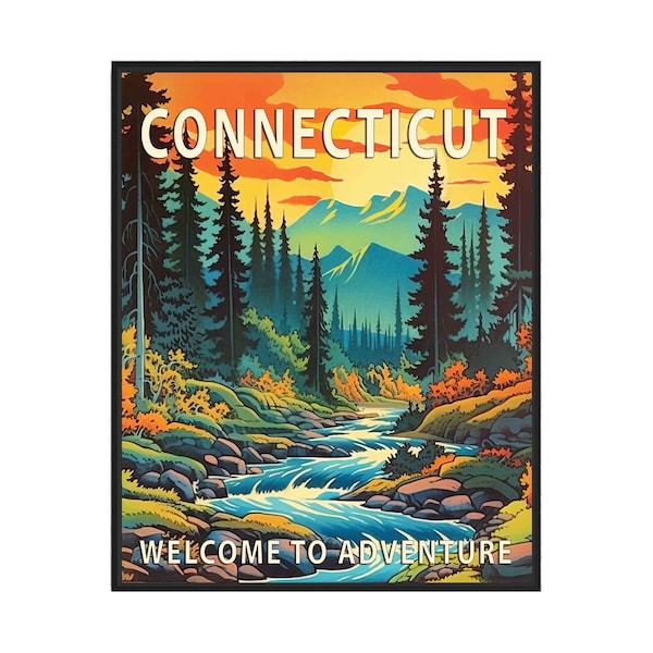 Connecticut Poster - Etsy