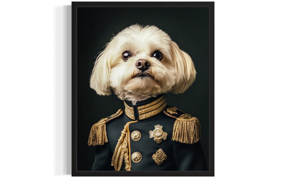Maltese General Poster Art Print, Dog Wall Art Painting Picture Artwork ...