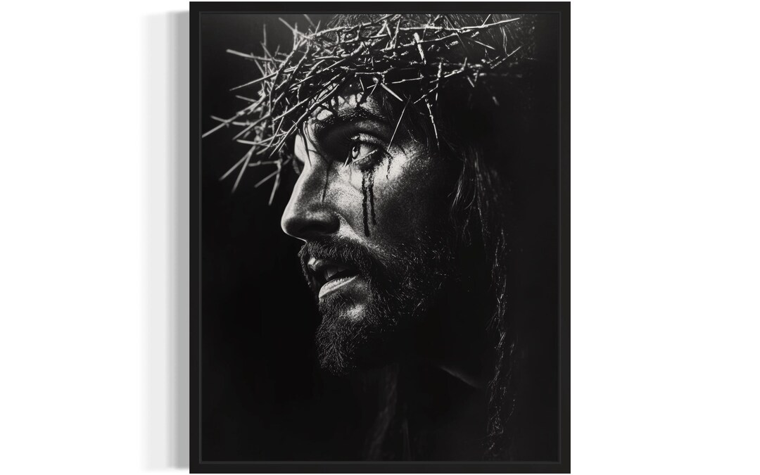 Jesus Suffering Poster Art Print, Christian Wall Art Painting Picture ...