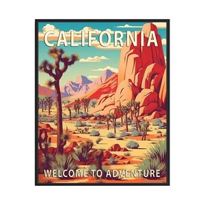 California State Scenery Poster Art Print, Retro National Park Gifts - Etsy