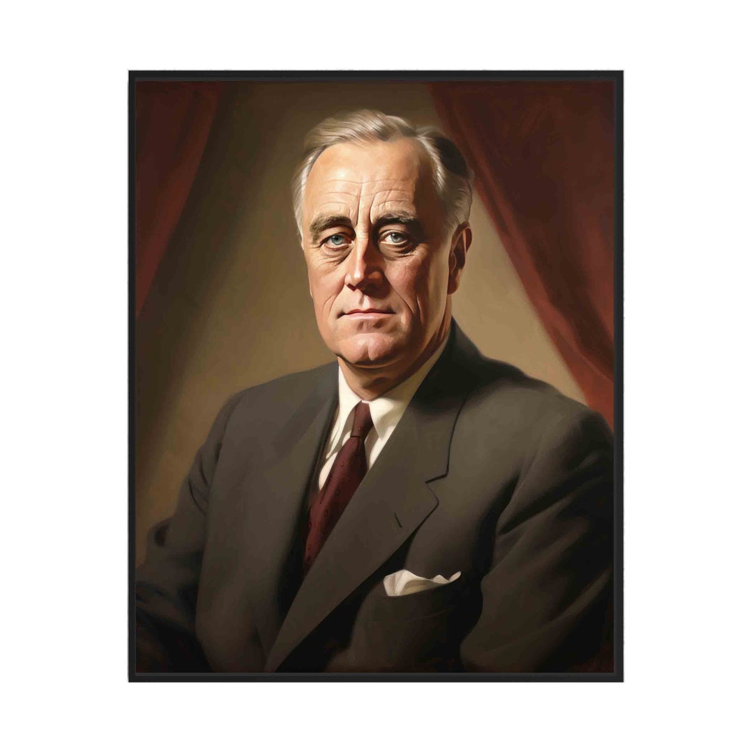 Franklin D. Roosevelt Poster Art Print, US President Wall Decor ...