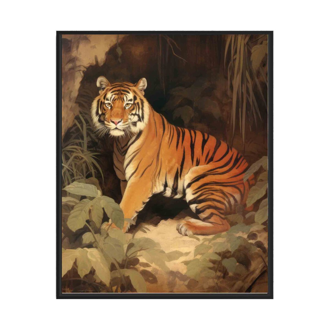 Tiger Art Print Posters, Animal Abstracts Wall Art Painting Decoration ...