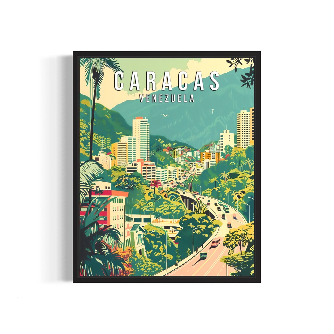 Caracas Venezuela Poster Art Print, Vintage Retro South America ...