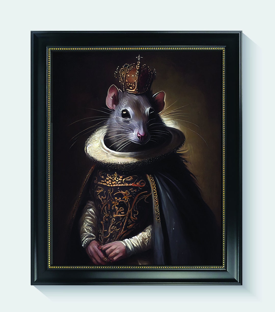 Rat Queen Poster Art Print, Gothic Wall Decor Painting Artwork - Etsy