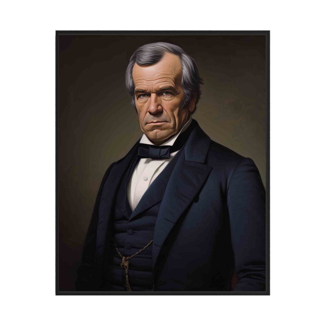 Andrew Johnson Poster Art Print, US President Wall Decor Painting ...