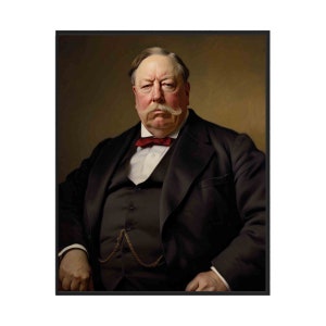 William Howard Taft Poster Art Print, US President Wall Decor Painting ...