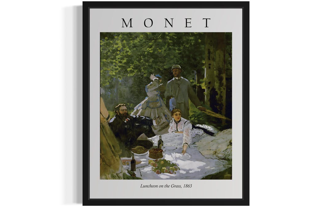 Claude Monet, Luncheon Poster Art Print, Monet Vertical Wall Art ...