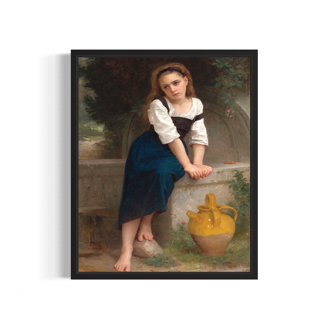 Orpheline À La Fontaine (1883) by William Bouguereau Famous Painting ...
