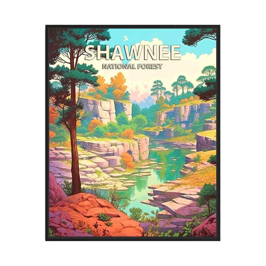 Shawnee National Forest Poster Art Print, Retro National Park Gifts - Etsy